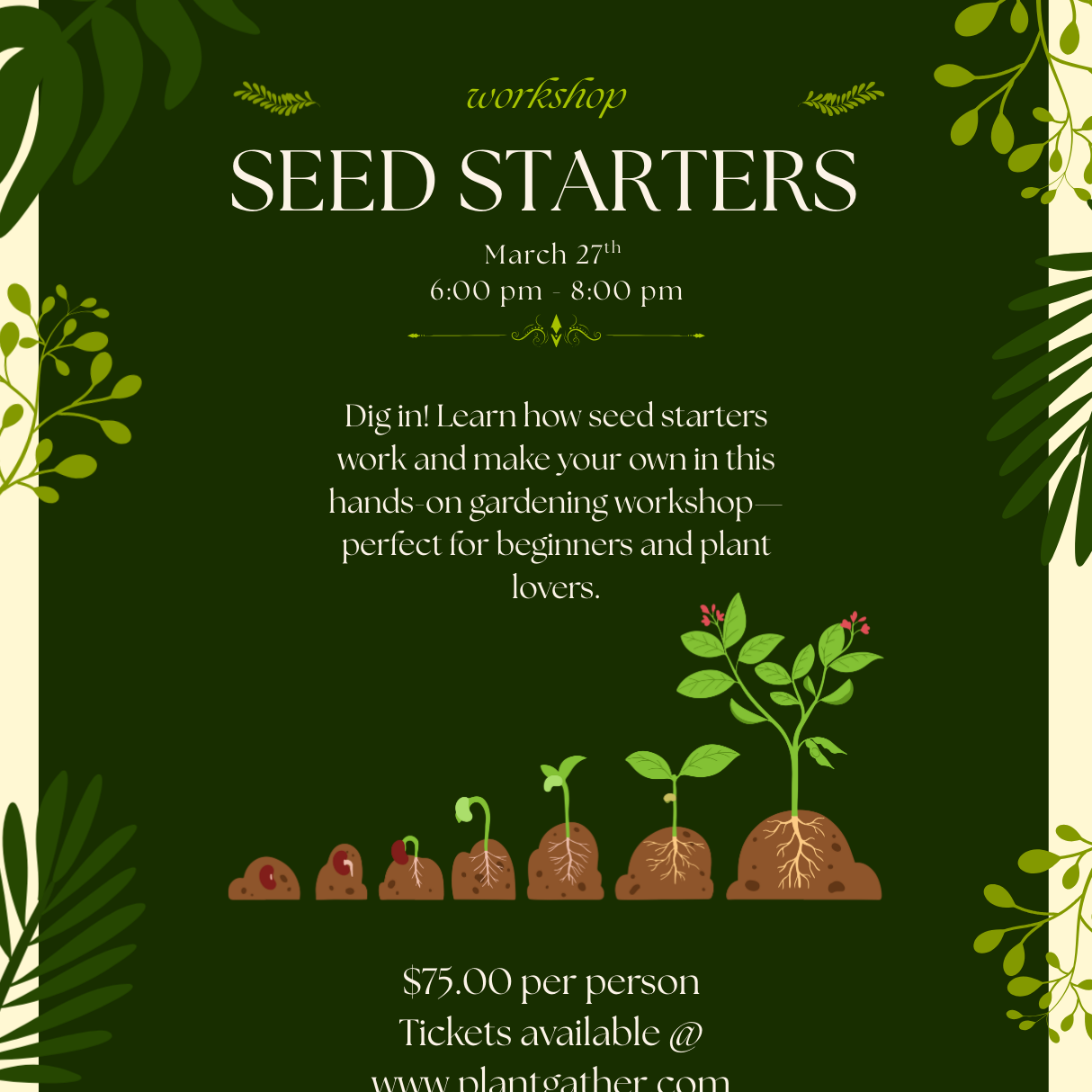 Seed Starting March 27th - WORKSHOP – Plant Gather